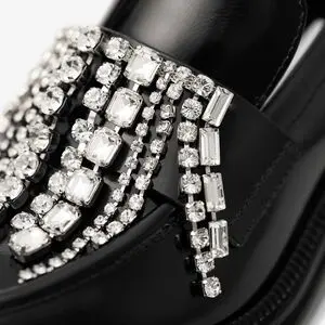 JIMMY CHOO Tylor 60 Embellished Loafers