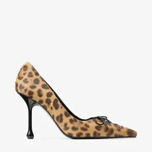 JIMMY CHOO Scarlett 95 Leopard Print Pony Pumps