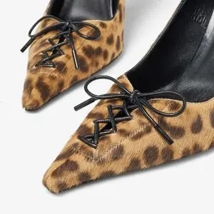 JIMMY CHOO Scarlett 95 Leopard Print Pony Pumps