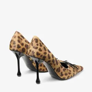 JIMMY CHOO Scarlett 95 Leopard Print Pony Pumps