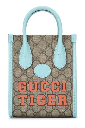 Gucci Gg Supreme Interlocking Tote - Blue