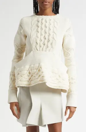 Sacai Crew Neck Sweaters For Women