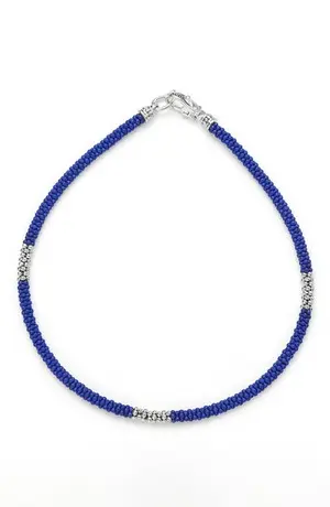 Lagos Anthem Ceramic And Sterling Silver Bracelet - Silver Blue