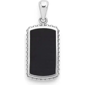 Lagos Anthem Agate Id Tag Pendant - Black