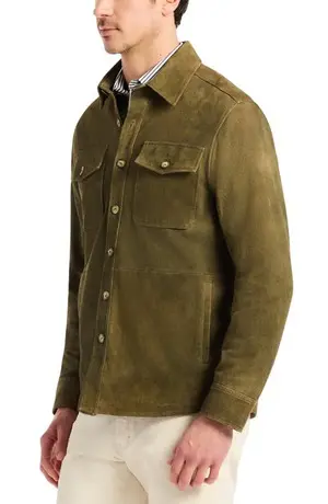 Robert Graham Manzo Goatskin Suede Field Jacket