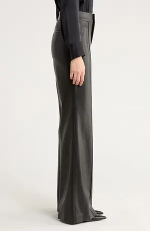 Alice + Olivia Dylan High-waist Flare Faux Leather Pants - Black