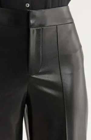 Alice + Olivia Dylan High-waist Flare Faux Leather Pants - Black
