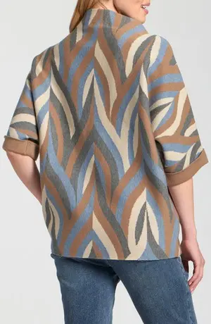 APNY Interlacing Lines Cowl Neck Sweater