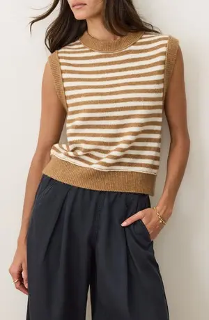 Marine Layer Striped Merino Wool Sweater Vest
