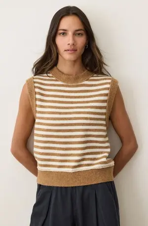 Marine Layer Striped Merino Wool Sweater Vest