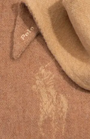 Polo Ralph Lauren Polo Player Wool Triangle Wrap - Cream/camel