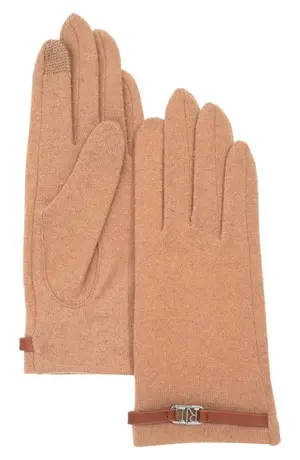 Ralph Lauren Knitted Wool-cashmere Blend Gloves - Classic Camel