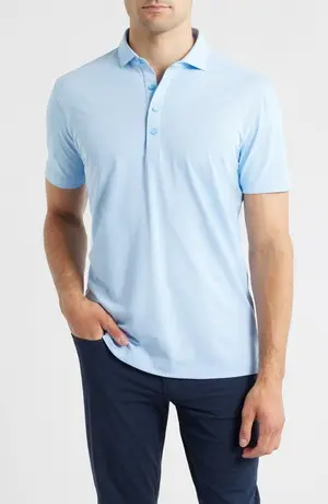 Johnnie-o Clegg Solid Piqué Performance Golf Polo - Maliblu