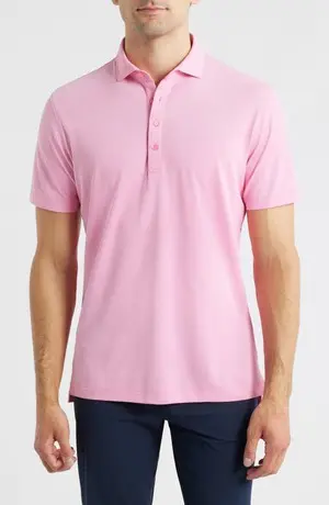 Johnnie-o Clegg Solid Piqué Performance Golf Polo - Punch