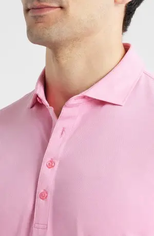 Johnnie-o Clegg Solid Piqué Performance Golf Polo - Punch