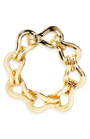 Lele Sadoughi Entwined Buckle Bracelet - Gold