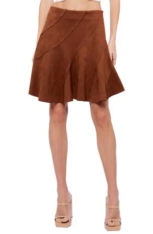 CIEBON Aje Faux-suede Mini Skirt