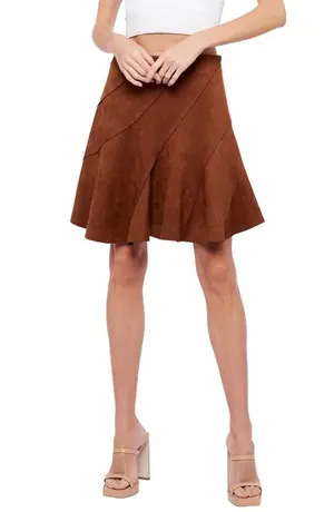 CIEBON Aje Faux-suede Mini Skirt