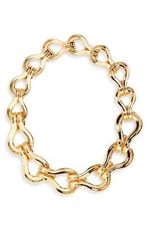 Lele Sadoughi Entwined Buckle Collar Necklace - Gold