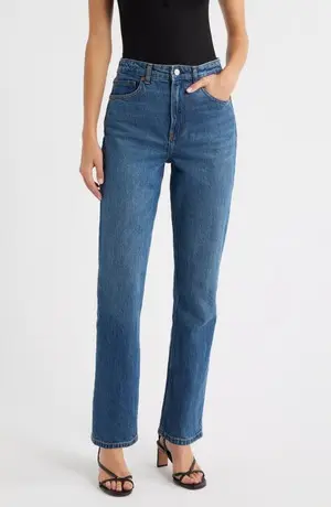 Reformation High Rise Straight Leg Jeans