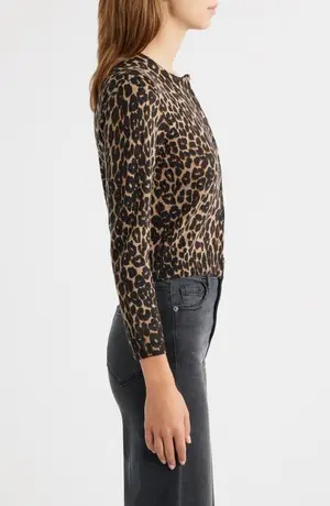 REFORMATION Bernadette Print Merino Wool Cardigan