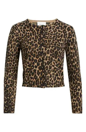 REFORMATION Bernadette Print Merino Wool Cardigan