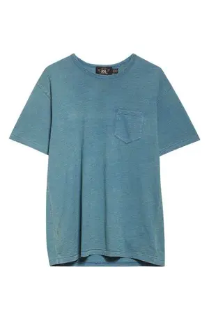 Double Rl Indigo Jersey Pocket T-shirt