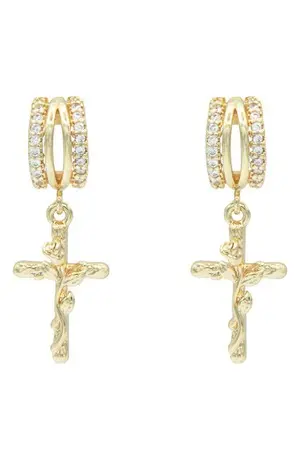 LA MENO Inner Hope Hoop Earrings - Gold