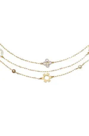 Tory Burch Forget Me Not Multi-strand Necklace