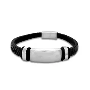ANNA ZUCKERMAN Lynk Leather Cuff - Black