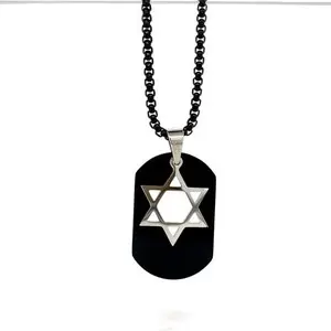 ANNA ZUCKERMAN Zion Star Of David Necklace - Black