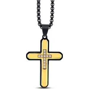 ANNA ZUCKERMAN Davant Gold Cross Necklace - Yellow Gold