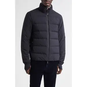 Moncler Araripe Mixed Media Down Jacket - Black