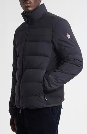 Moncler Araripe Mixed Media Down Jacket - Black