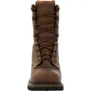GEORGIA BOOT Amp Lt Logger Composite Toe Insulated Waterproof Work Boots - Brown