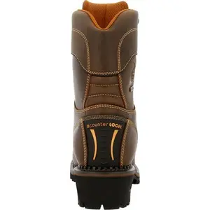 GEORGIA BOOT Amp Lt Logger Composite Toe Insulated Waterproof Work Boots - Brown