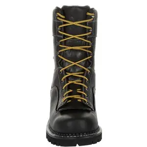 GEORGIA BOOT Amp Lt Logger Composite Toe Work Boots - Black