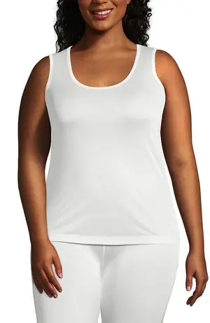 LANDS' END Silk Interlock Thermal Tank Top Base Layer