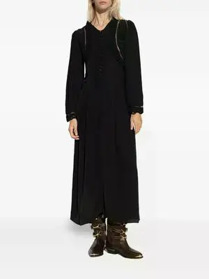 Isabel Marant Lace-trimmed Button-front Dress - Black
