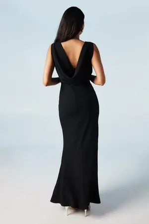 Coast Cowl Back Maxi Dress - Black