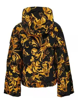 Versace Baroque-print Hooded Puffer Jacket
