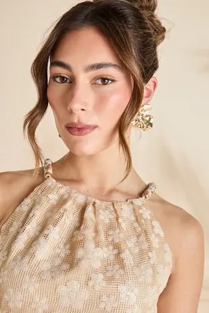 Coast Bead Detail Sequin Midi Dress