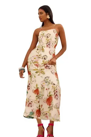 Coast Muse Strappy Floral Sequin Maxi Dress