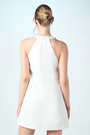 Coast Sequin Bow Bridal Mini Dress