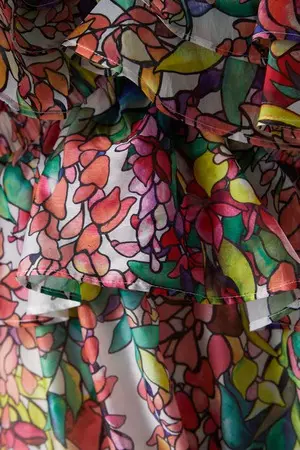 Coast Floral Ruffle Peplum Dress