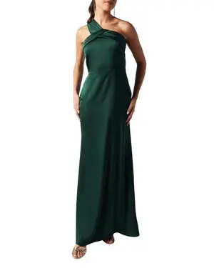 Coast Asymmetric Neck Maxi Dress - Emerald