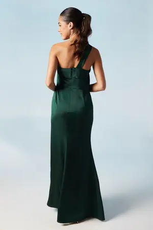 Coast Asymmetric Neck Maxi Dress - Emerald
