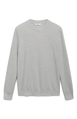 Mango Crewneck Piqué Sweater