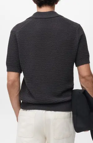 Mango Cotton Blend Polo Sweater