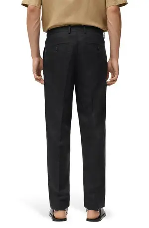 Mango Straight Leg Trousers - Black